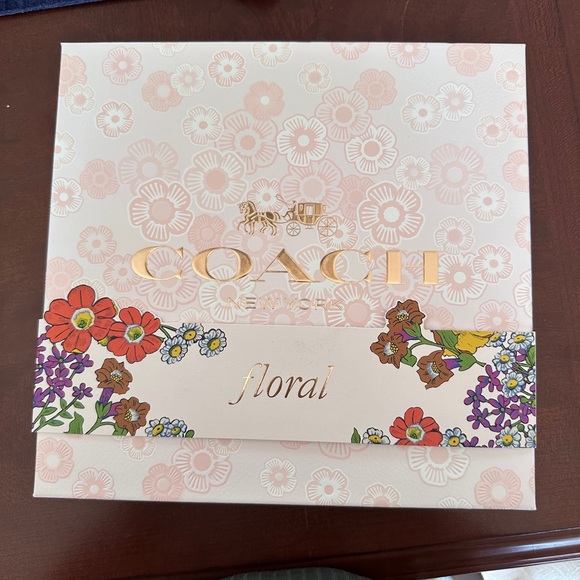 Coach | Accessories | Coach Pink And Gold Floral Box | Poshmark